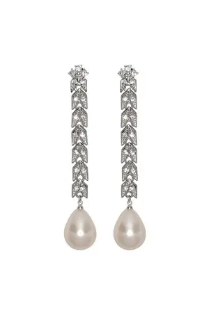 KENNETH JAY LANE Plated Clip-on Drop Earrings - Silver