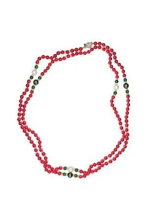 KENNETH JAY LANE Ruby Stationed Necklace - Natural