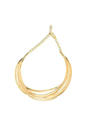 KENNETH JAY LANE Cut Out Collar Necklace - Gold
