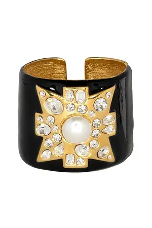 KENNETH JAY LANE Maltese Cross Cuff - Black
