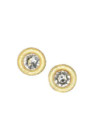 KENNETH JAY LANE Jackie Kennedy Onassis Button Clip-on Earrings - Gold