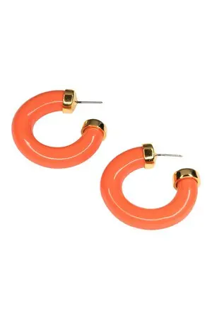 KENNETH JAY LANE Tube Hoop Pierced Earrings - Gold