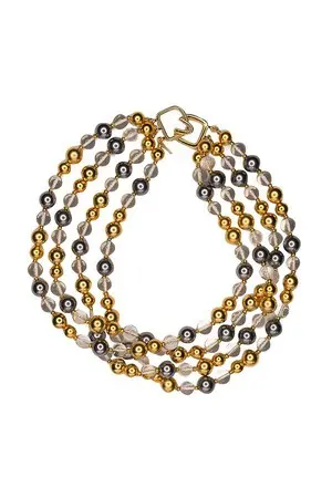 KENNETH JAY LANE Jackie Kennedy Onassis Multi-strand Necklace - Lime