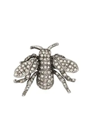 KENNETH JAY LANE Crystal Bee Pin - Silver