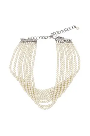 KENNETH JAY LANE Kenneth Jay Lane Eight Row Pearl Choker