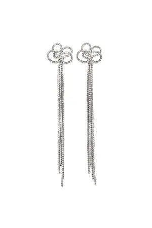 KENNETH JAY LANE Long Crystal Clip-on Earrings - Natural
