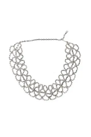 KENNETH JAY LANE Crystal Lace Choker - Silver