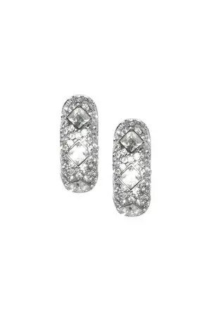 KENNETH JAY LANE Kenneth Jay Lane Crystal Clip-on Earrings Natural