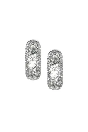 KENNETH JAY LANE Crystal Clip-on Earrings - Silver