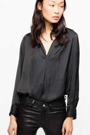 Zadig&Voltaire Tink Satin Tunic Black / Orange
