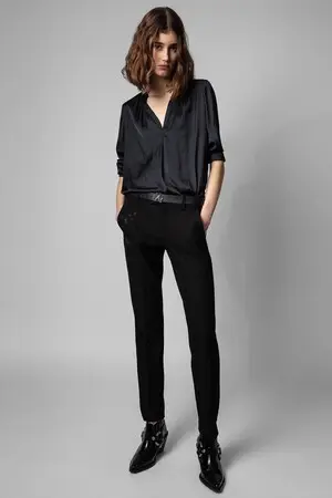 Zadig&Voltaire Tink Satin Tunic Black