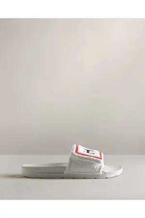 Hunter Terry Towelling Logo Adjustable Slides
