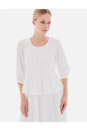 Novis The Anson Pleated Blouse - White