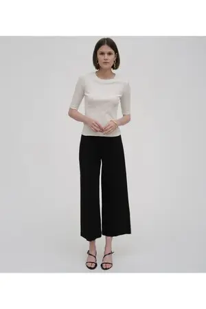 Rosetta Getty Pull On Cropped Straight Pant