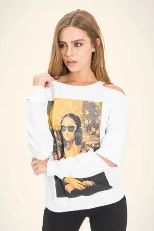 SIWY Manon Vintage Mona Star Pullover - White