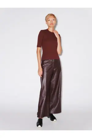 Rosetta Getty Rosetta Getty Cropped Sleeve T-Shirt - Brown
