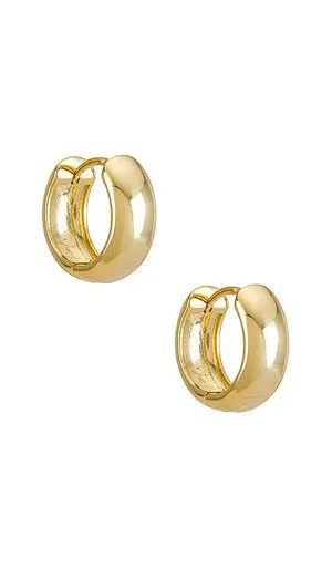LUV AJ Monaco Huggie Earrings - Gold
