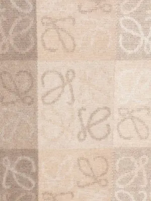 Loewe Anagram-jacquard Scarf - Neutrals