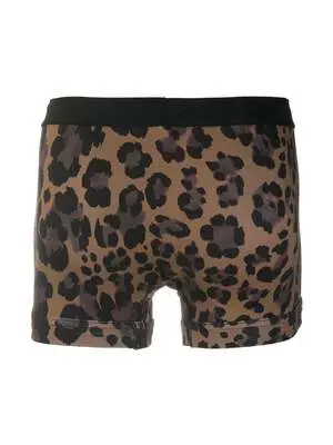 TOM FORD Leopard-print Boxers - Brown