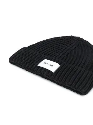 DONDUP Ribbed Logo Beanie