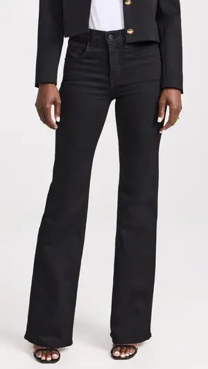NILI LOTAN Celia Boot-cut Jeans - Distressed Black