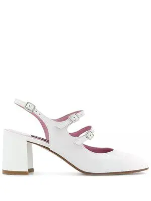 CAREL Banana Strapped Pumps - White