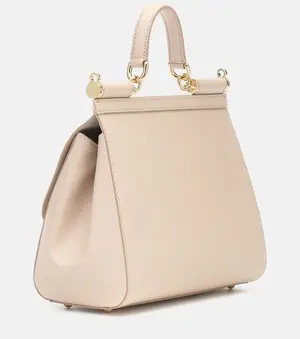 Dolce & Gabbana Sicily Leather Shoulder Bag - Pink