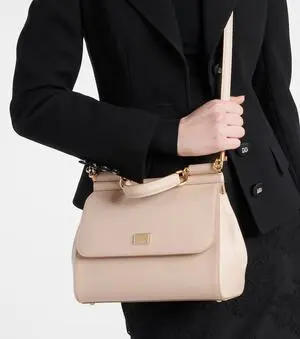 Dolce & Gabbana Sicily Leather Shoulder Bag