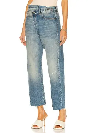 R13 Crossover Straight Leg Jeans - Jasper