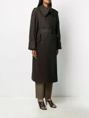 LOW CLASSIC Belted Double-breasted Trench Coat