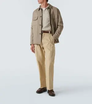 Loro Piana Mezzocollo Treccia Cashmere Sweater - Neutrals