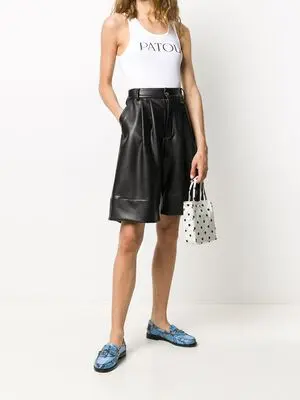 PATOU Logo Print Cotton Tank Top - White