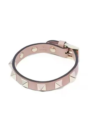 Valentino Garavani Rockstud Leather Bracelet - Neutrals