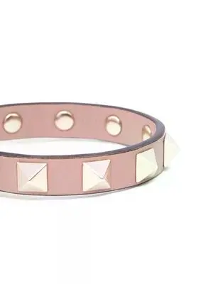 Valentino Garavani Rockstud Leather Bracelet - Neutrals
