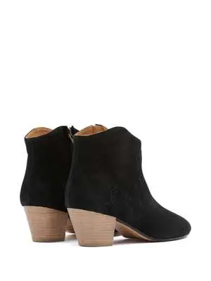 Isabel Marant Étoile Dicker Suede Boots - Black