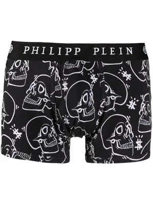 Philipp Plein Outline Skull-print Boxers - Black
