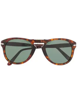 Persol Tortoiseshell Round Frame Sunglasses - Brown