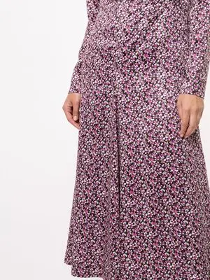 Goen.j Floral-print Flared Midi Dress