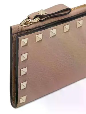 Valentino Garavani Rockstud Zipped Leather Card Holder