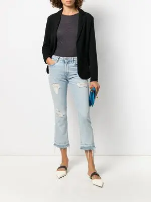 Majestic Filatures Americana Ribbed Blazer - Black