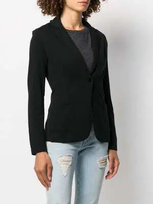 Majestic Filatures Americana Ribbed Blazer - Black