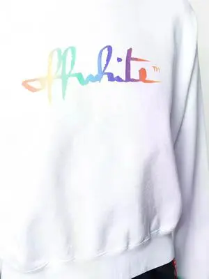 Off-White Rainbow Logo Cropped Hoodie