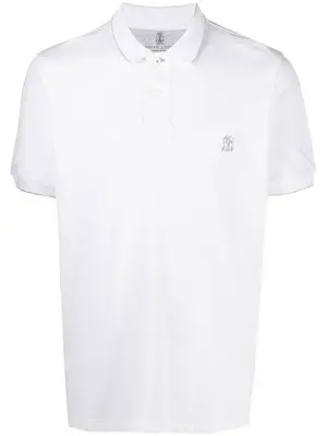 Brunello Cucinelli Logo-embroidered Polo Shirt