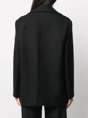 PATOU Logo-embroidered Wool Pea Coat