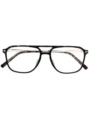 TOM FORD Tortoiseshell Pilot-frame Glasses - Brown