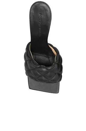 Bottega Veneta Leather Quilted Mules - Black