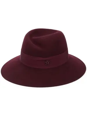 MAISON MICHEL Maison Michel Virginie Fedora Hat Red Black