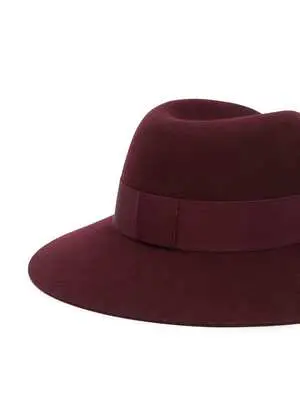 MAISON MICHEL Virginie Fedora Hat - Red