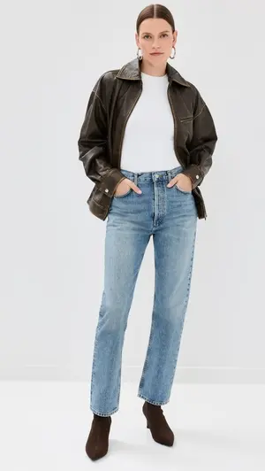 AGOLDE 90s Pinch Waist High Rise Straight Jeans
