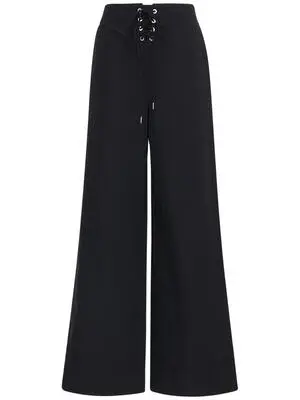 DION LEE Cotton & Nylon Wide Leg Pants